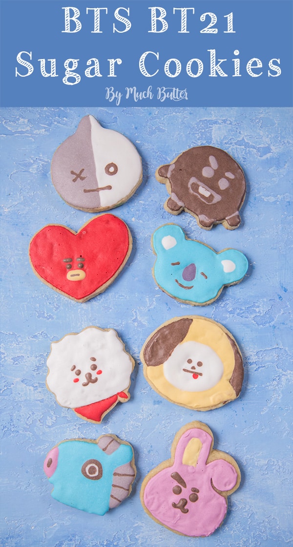 BTS BT21 Sugar Cookies Recipe - BTS's Character - Much Butter