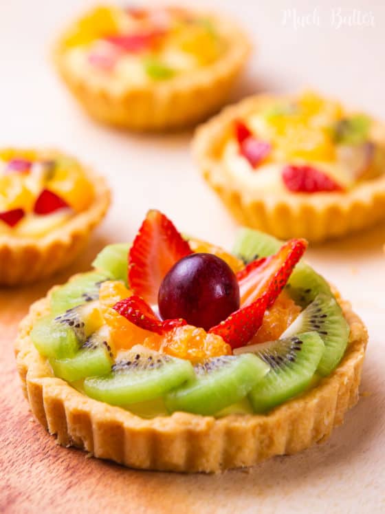 Fruit Pastry Cream Tart I Beautiful & Colorful Dessert - Much Butter