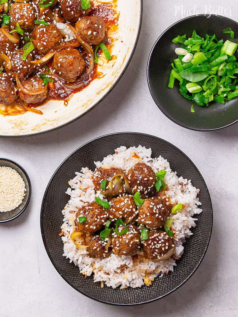 Korean Beef Bulgogi Meatballs Recipe - Much Butter