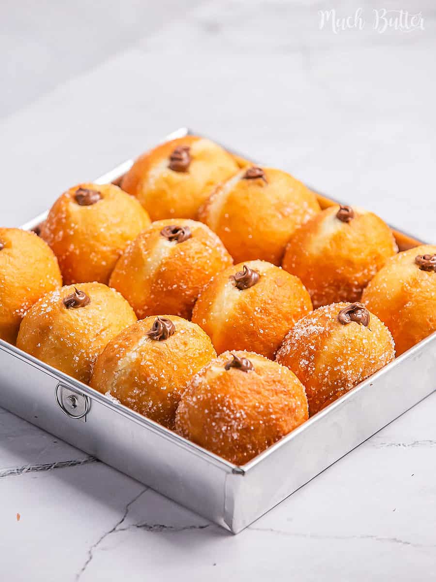 Chocolate Hazelnut Bomboloni - Much Butter