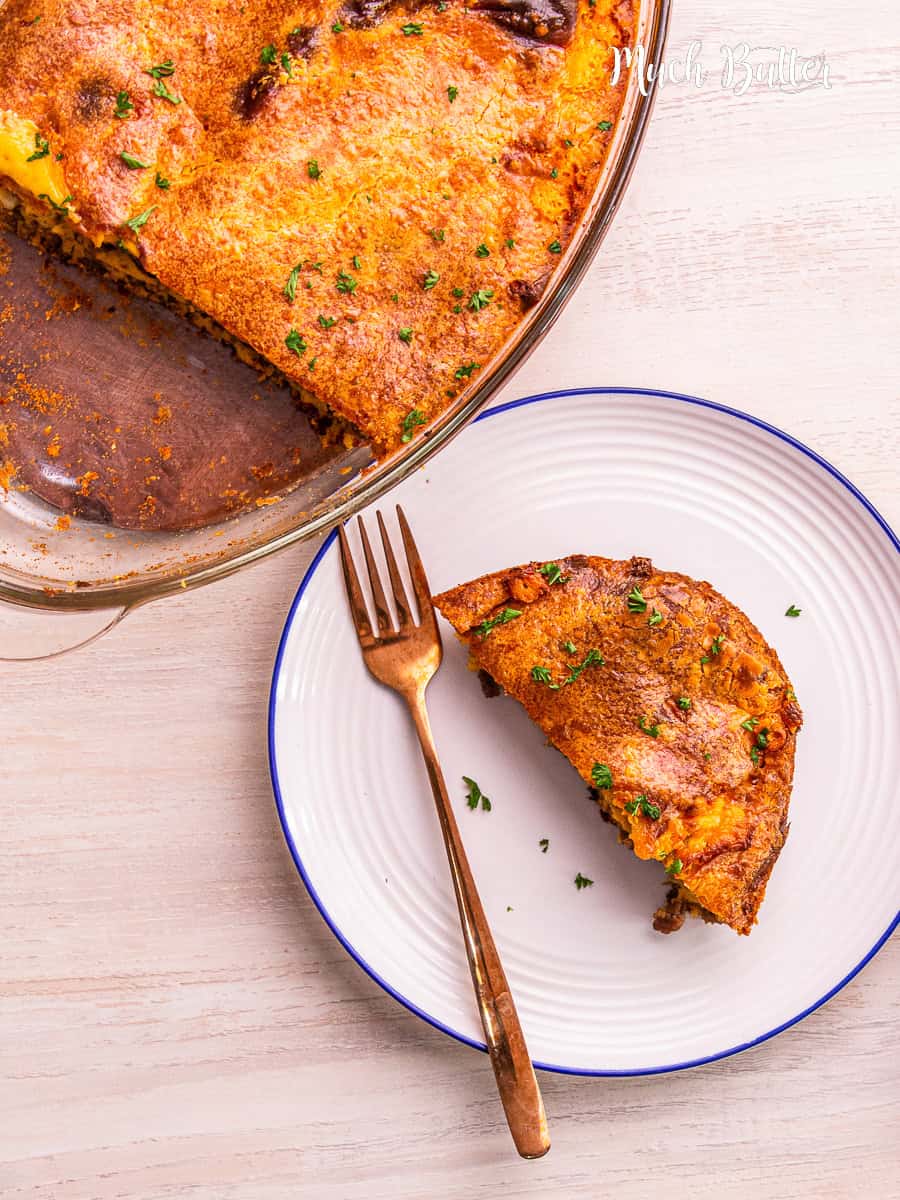 Impossible Cheeseburger Pie - Much Butter