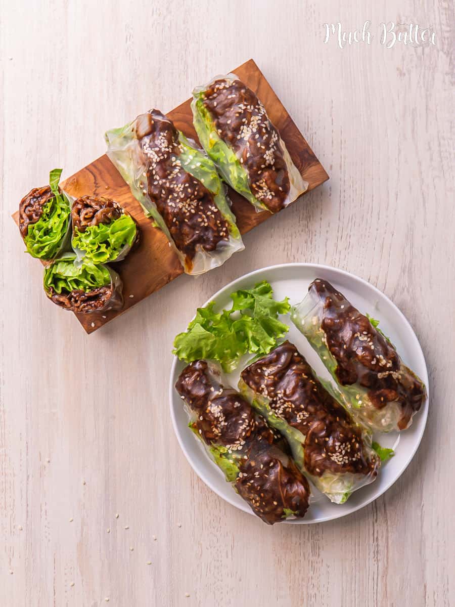 Korean Beef BBQ Spring Roll - Much Butter