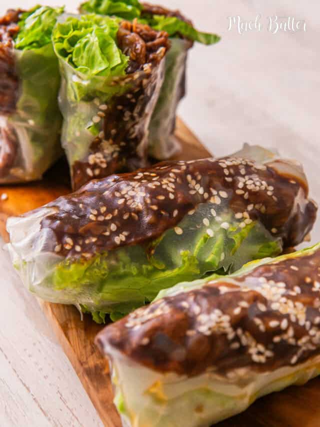 Korean Beef BBQ Spring Roll - Much Butter