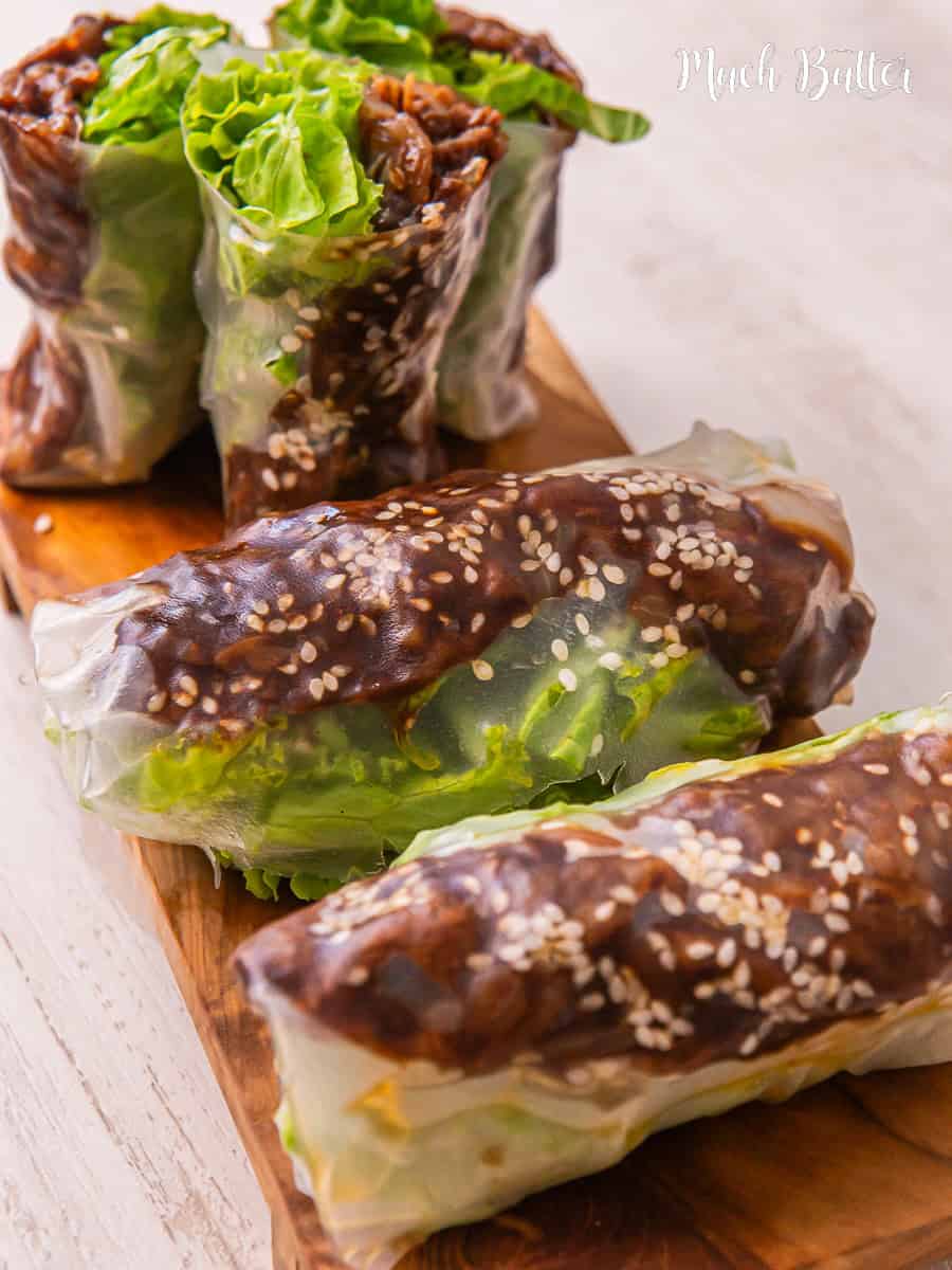 Korean Beef BBQ Spring Roll - Much Butter