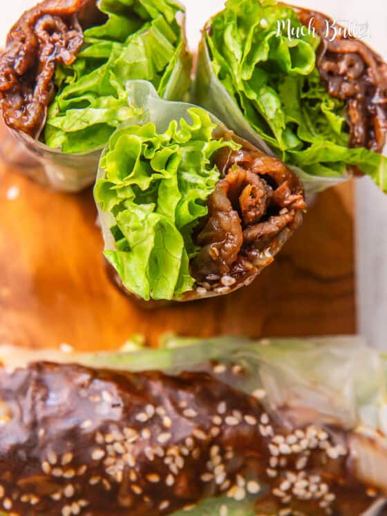 Korean Beef BBQ Spring Roll - Much Butter