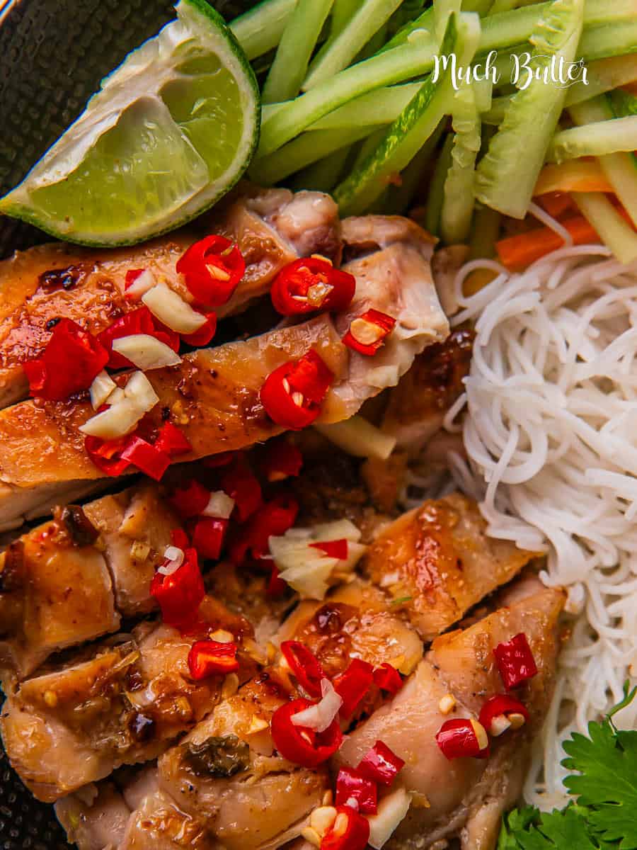 Vietnamese Lemongrass Chicken with Vermicelli Noodles - Much Butter