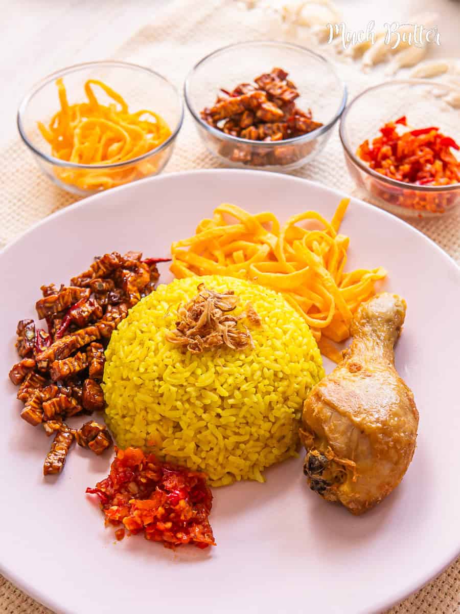 Easy Indonesian Yellow Rice (Nasi Kuning) in a Rice Cooker | Yellow ...