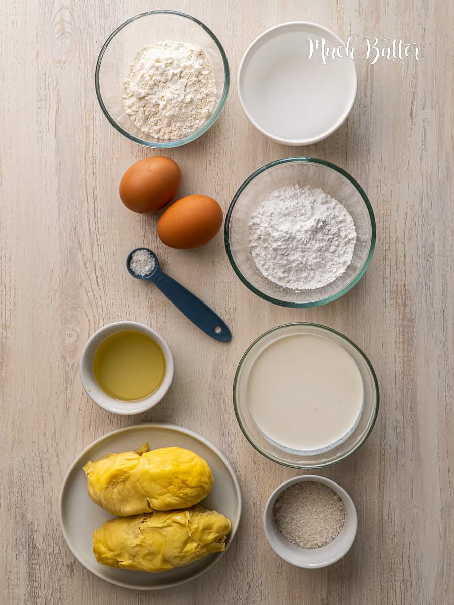 Chewy Choux with Durian Cream - Mochi choux Recipe- Much Butter