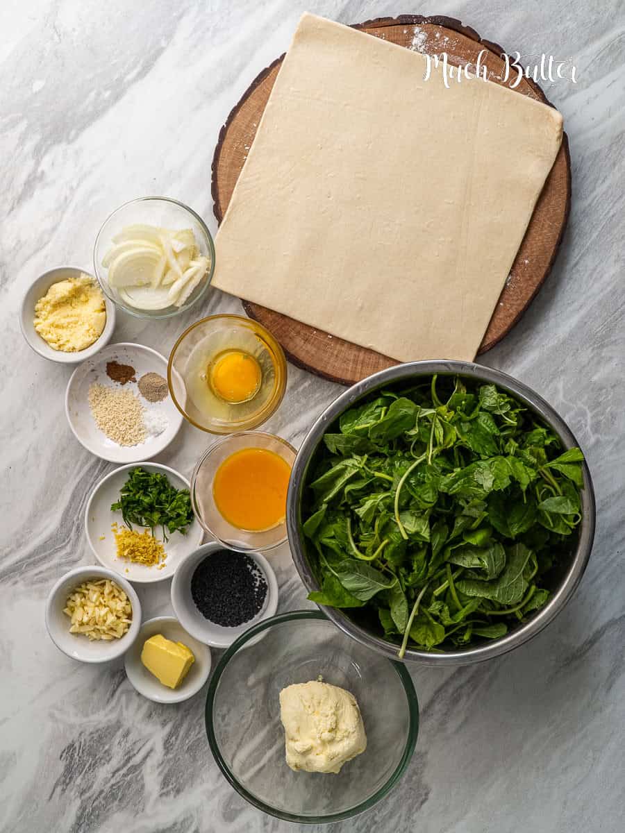 Spinach and Cheese Puff Triangle - Much Butter