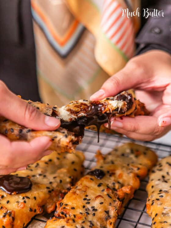 Thai Banana Fritters with Choco Filling - Much Butter