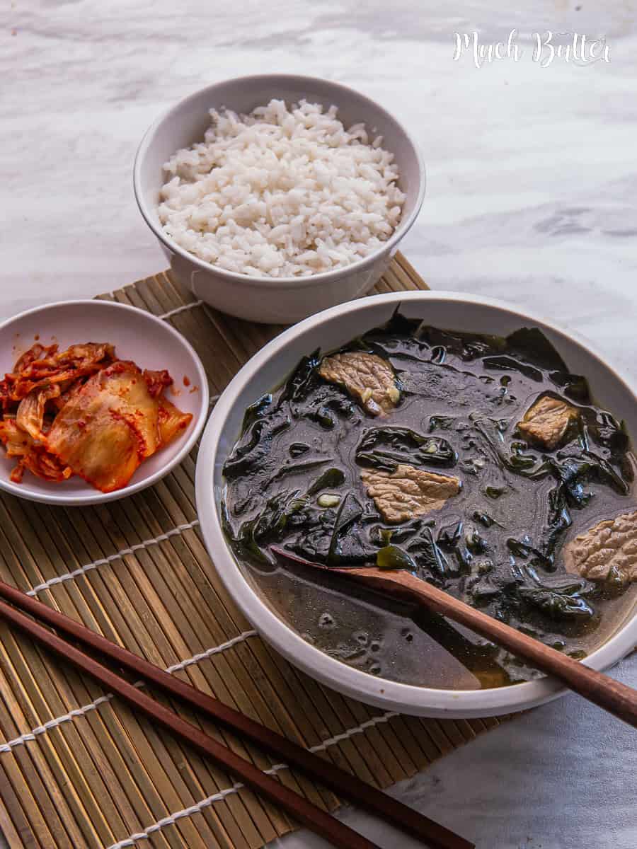 Miyeokguk - Korean Seaweed Soup - Much Butter