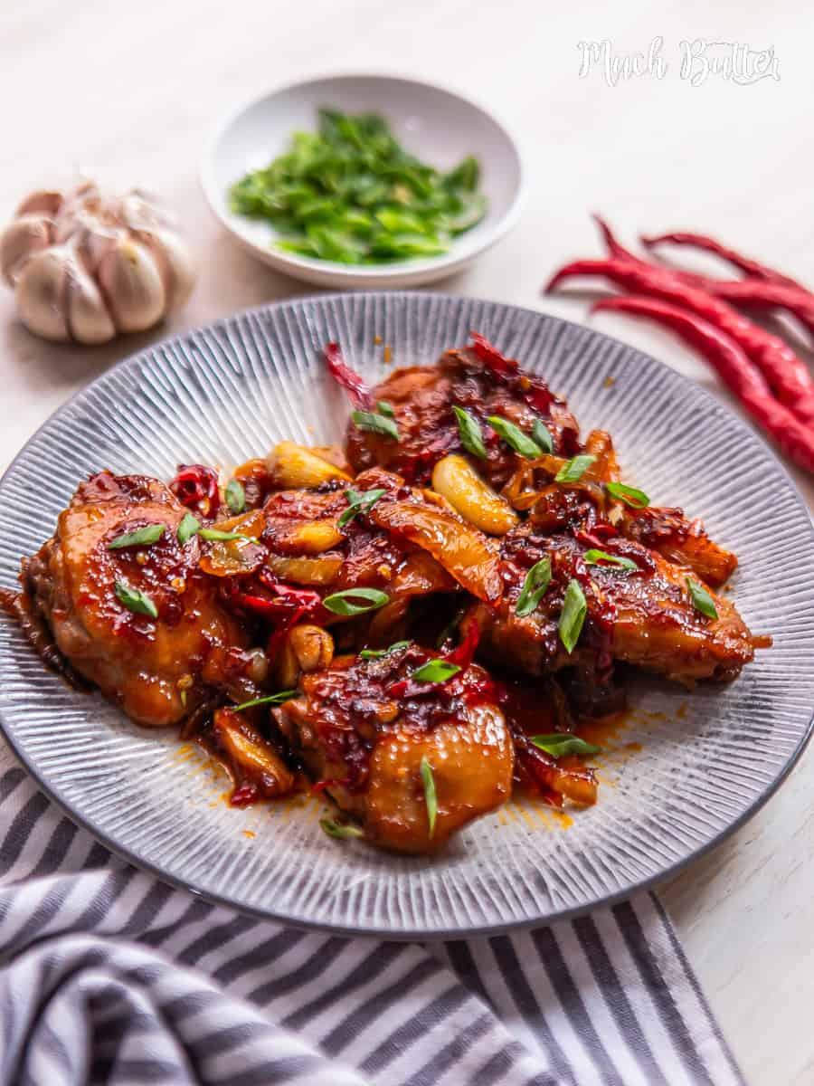 Stir-fry Chicken with Chili Bean Sauce - Much Butter