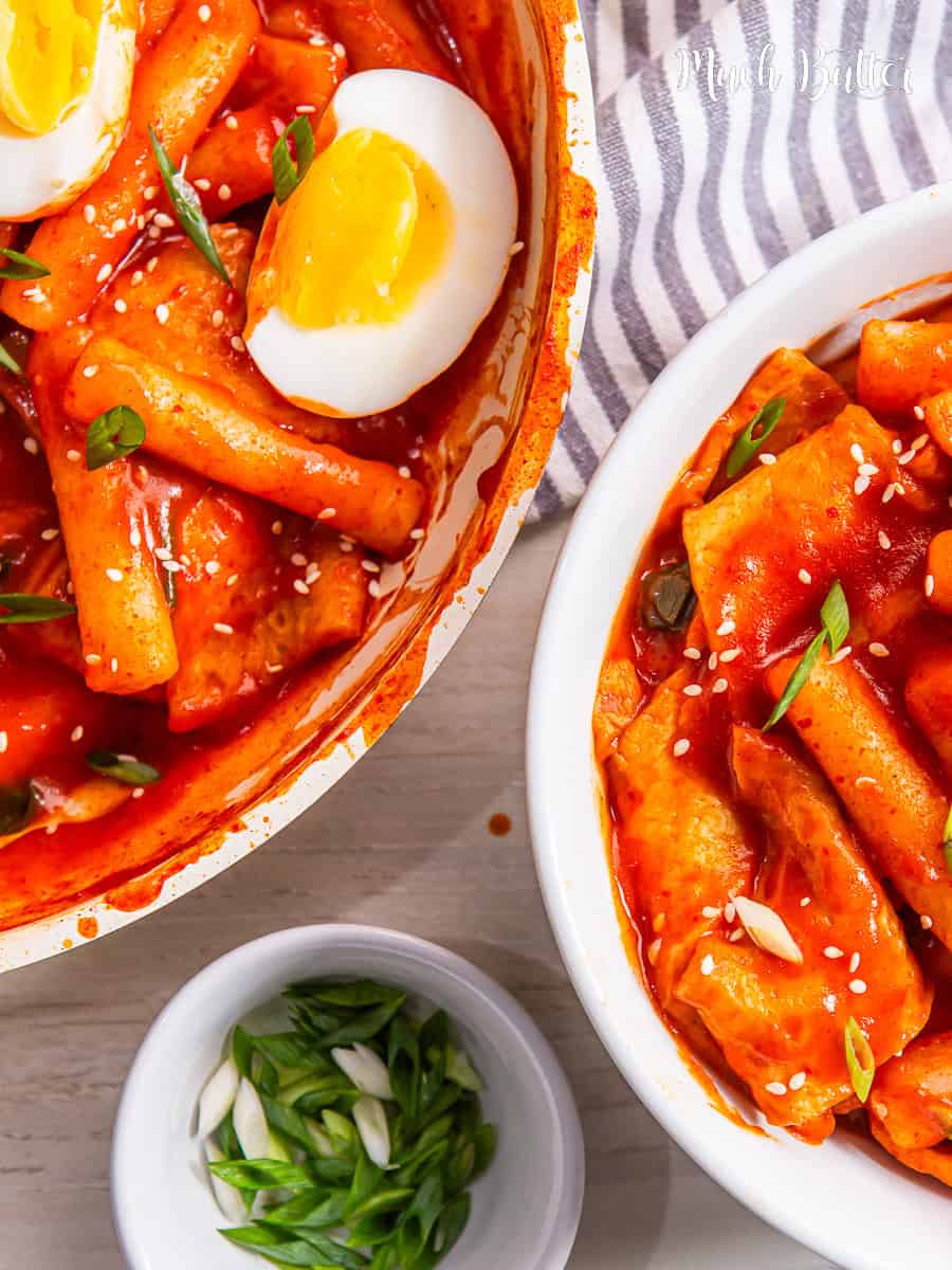 Homemade Tteokbokki - Korean Spicy Rice Cake from Scratch - Much Butter