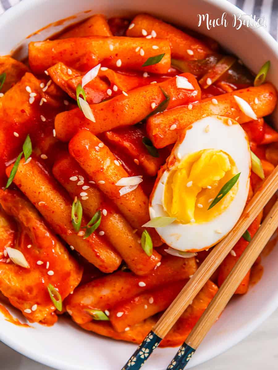 Homemade Tteokbokki - Korean Spicy Rice Cake from Scratch - Much Butter