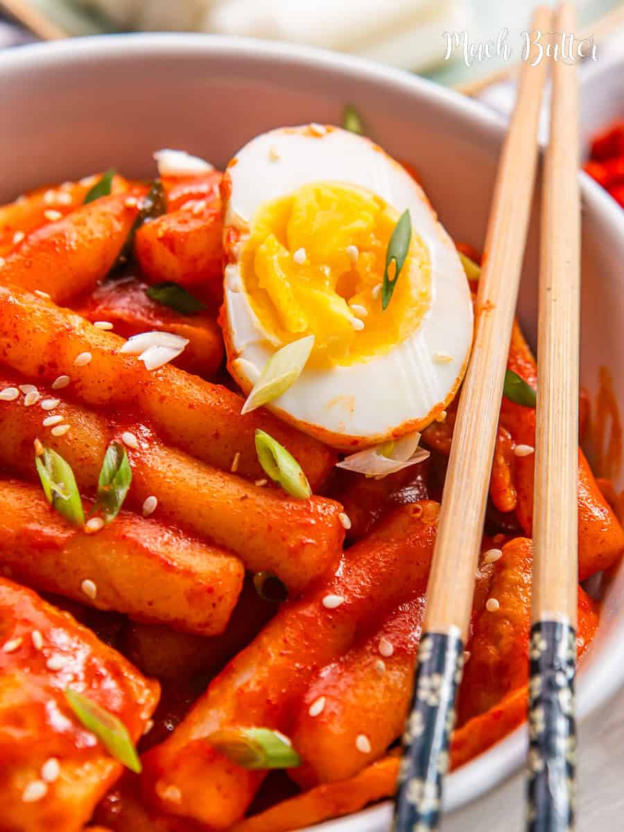 Homemade Tteokbokki - Korean Spicy Rice Cake from Scratch - Much Butter
