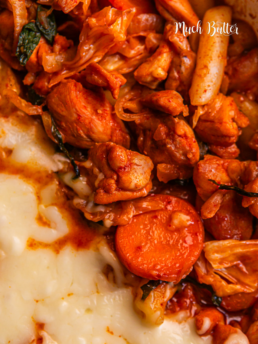 Cheese Dakgalbi (Korean Spicy Chicken Stir Fry) - Much Butter Cheese Dakgalbi (Korean Spicy Chicken Stir Fry) - Much Butter