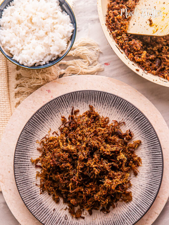 Homemade Beef Floss (Abon Sapi) - Much Butter