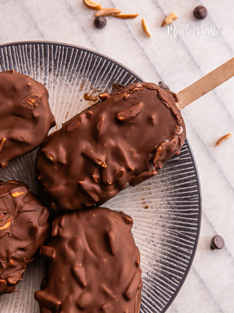 Healthy 'Magnum' Ice Cream (Chocolate-Covered Ice Cream Bar) - Much Butter