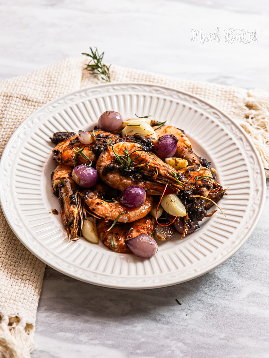 Caramelized Garlic Black Pepper Prawn - Much Butter