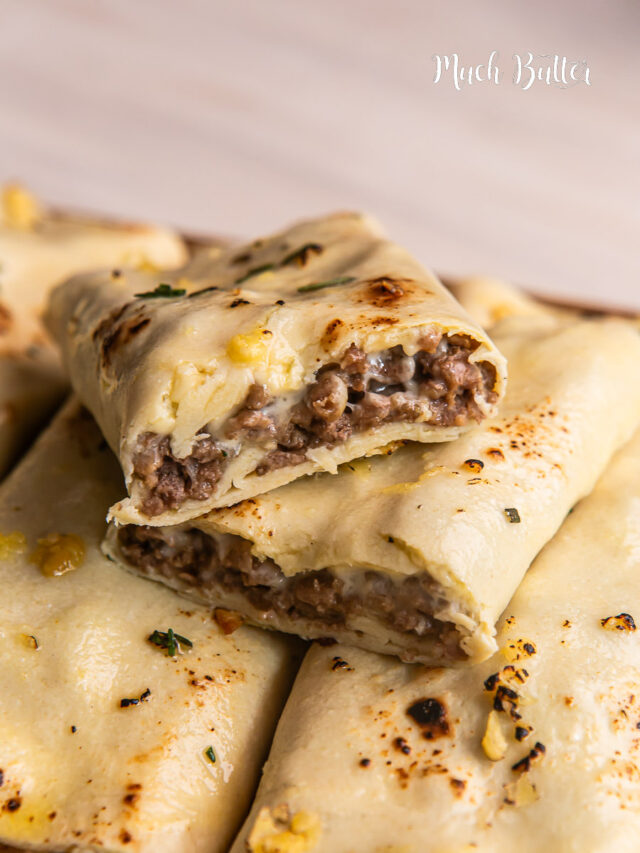 Garlic Butter Cheeseburger Roll Up - Much Butter